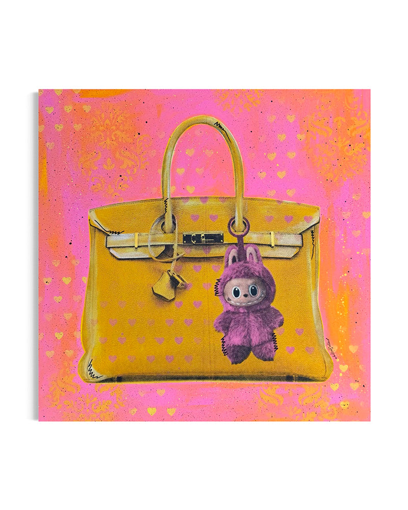Silvio Alino - Birkin Labubu (Pink/Yellow) – Galería Silvia Sennacheribbo